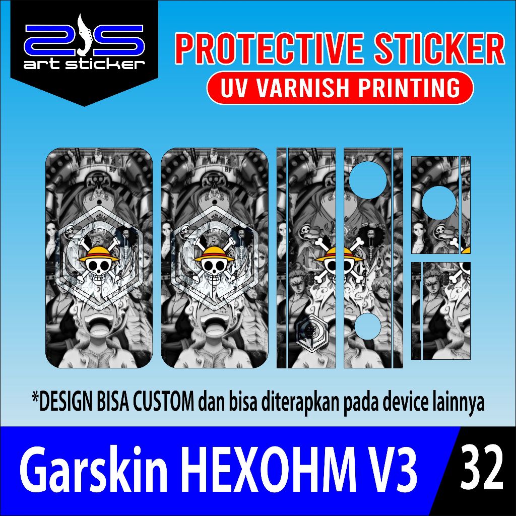 Jual StikerHeksomV3 Luffy Gear 5 UV Varnish Printing | Shopee Indonesia