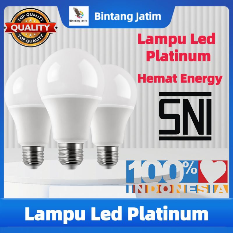 Jual Lampu Garansi Platinum Led Bulb 5W 7W 9W 12W 15W 18W Bohlam Led Putih Garansi 1 Tahun SNI ...