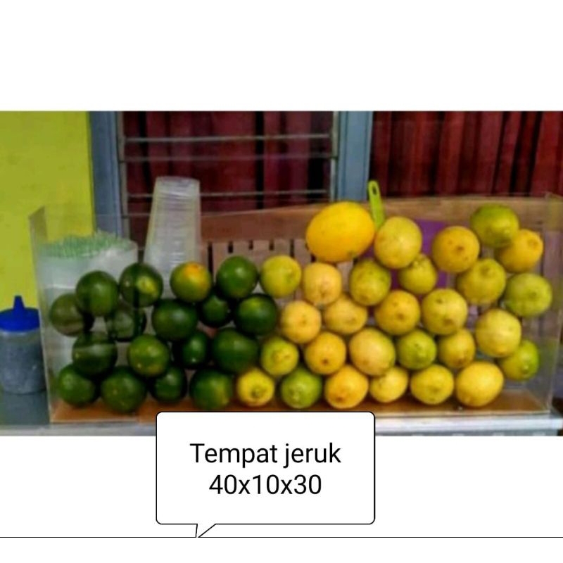 Jual Tempat Buah Akrilik isi 2 jeruk peras | Shopee Indonesia