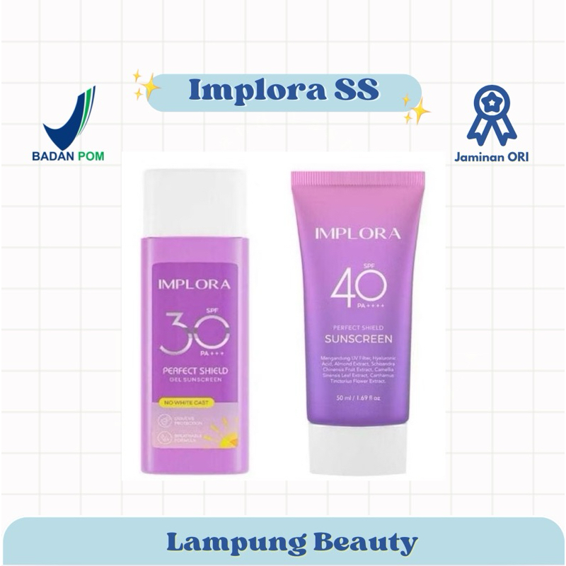 Jual Implora Perfect Shield Sunscreen SPF 30 & 40 PA++++ 50ml ~ Implora ...
