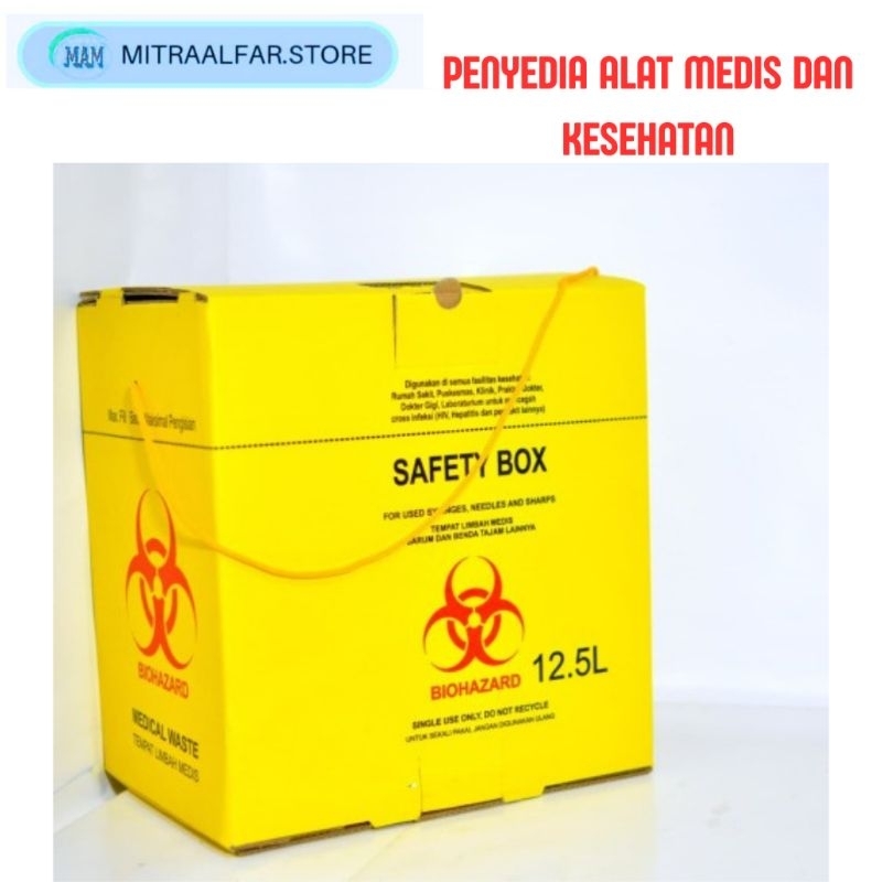 Jual Safety Box 12.5L+Isi Kardus Limbah Medis Tempat Sampah Medis | Shopee Indonesia