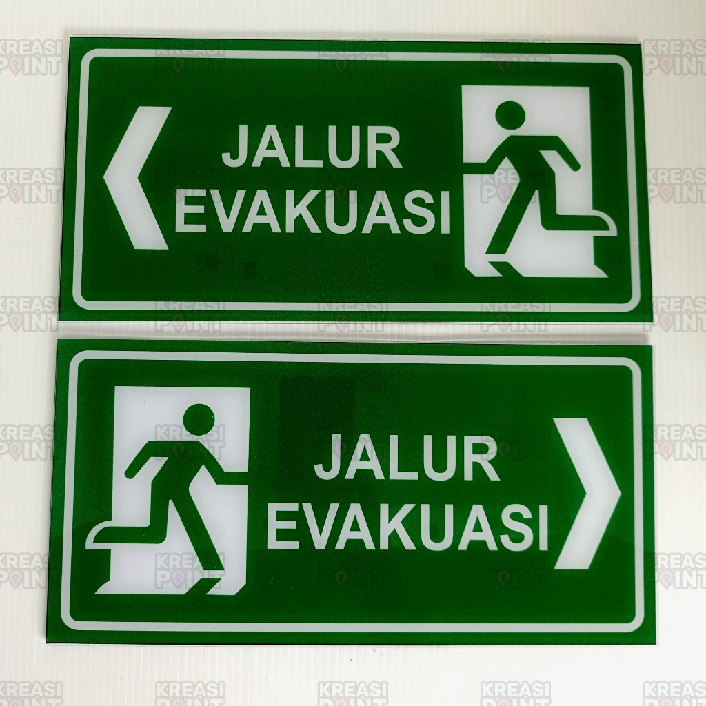 Jual Sign jalur evakuasi tangga darurat pintu darurat acrylic printing ...