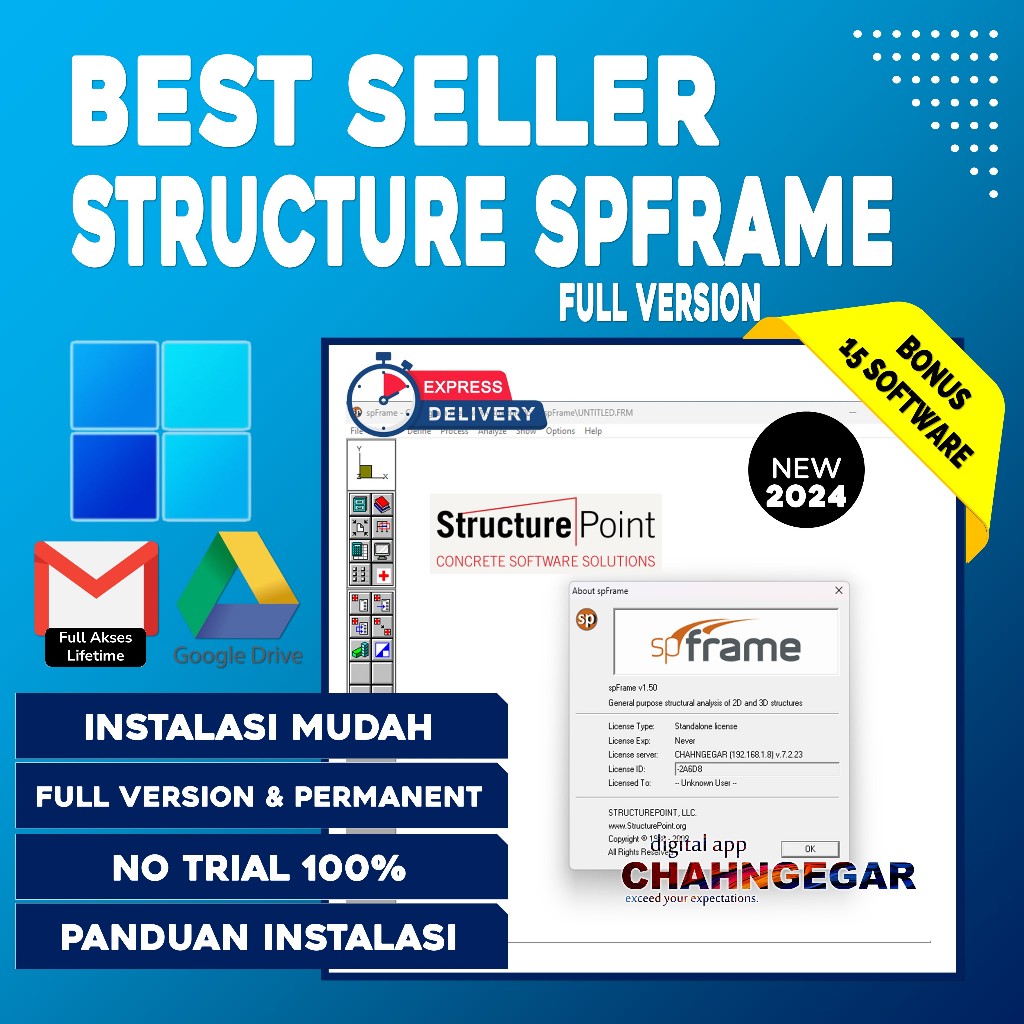 Jual StructurePoint spFrame Full oftware Struktur Analysis Design Foundation | Shopee Indonesia
