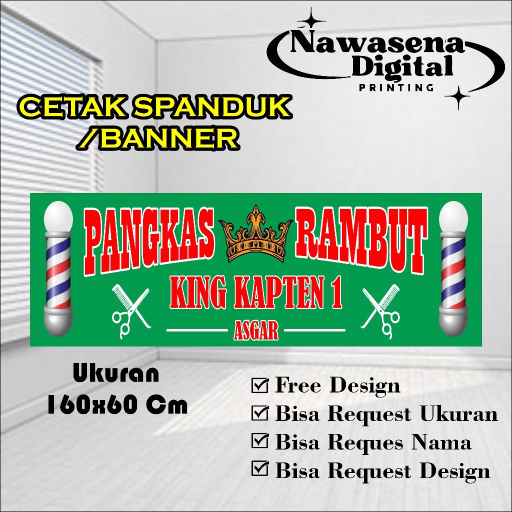 Jual Cetak Spanduk Banner Pangkas Rambut | Shopee Indonesia