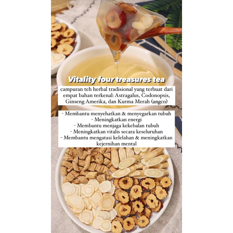 Jual vitality four treasures tea cheng woh (PO PENANG) | Shopee Indonesia