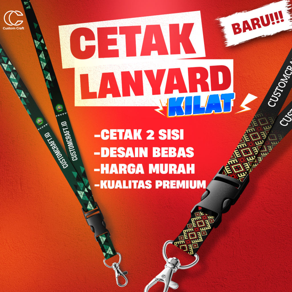 Jual TALI LANYARD CUSTOM / LANYARD PRINTING / LANYARD ID CARD CUSTOM ...