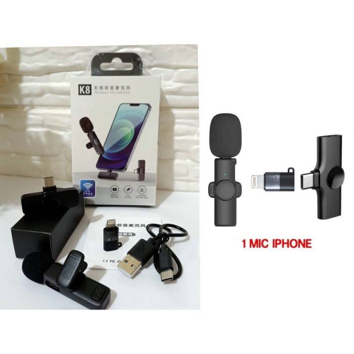 Jual Mic Youtuber K8 3in1 to handphone iPhone , Type C , & Micro ...