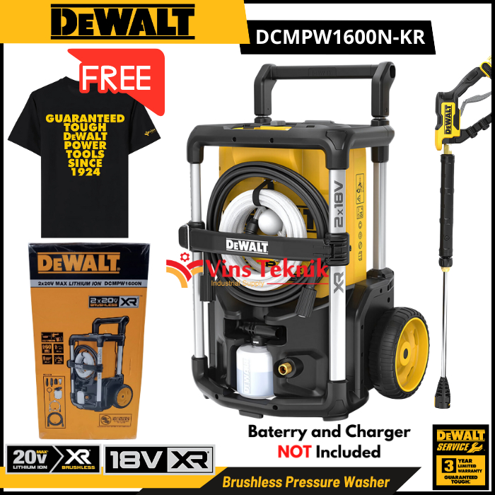 Jual Brushless Pressure Washer Mesin Steam Kendaraan 18/20Volt Max 165 ...