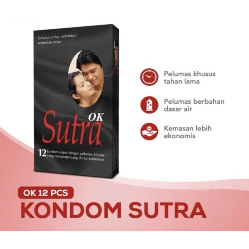 Jual Sutra OK Hitam isi 12 Condom Kondom pria Tahan lama Tipis Latex ...