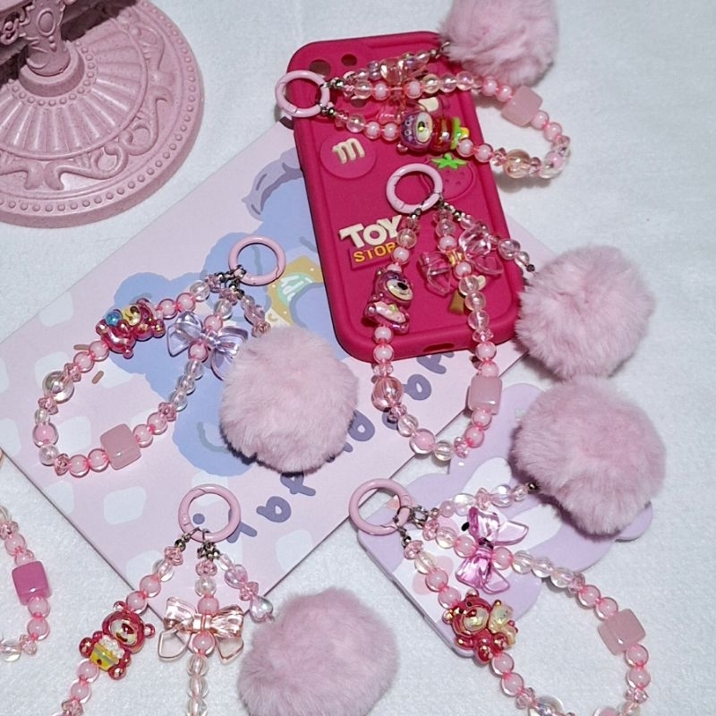 Jual [GROSIR] 12pcs/1lusin Strapbeads ring gantungan strap handphone ...