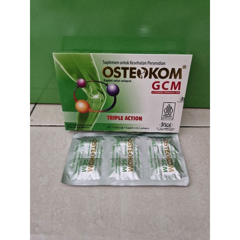 Jual OSTEOKOM GCM BOX ISI 5 STRIP @6 KAPLET/ED: APRIL 2026 | Shopee ...