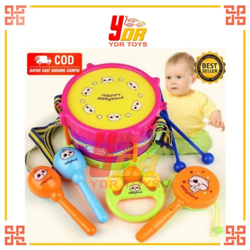 Jual MAINAN ANAK BABY DRUM SET 5 PCS / MAINAN ALAT MUSIK DRUM MUSIKAL ...