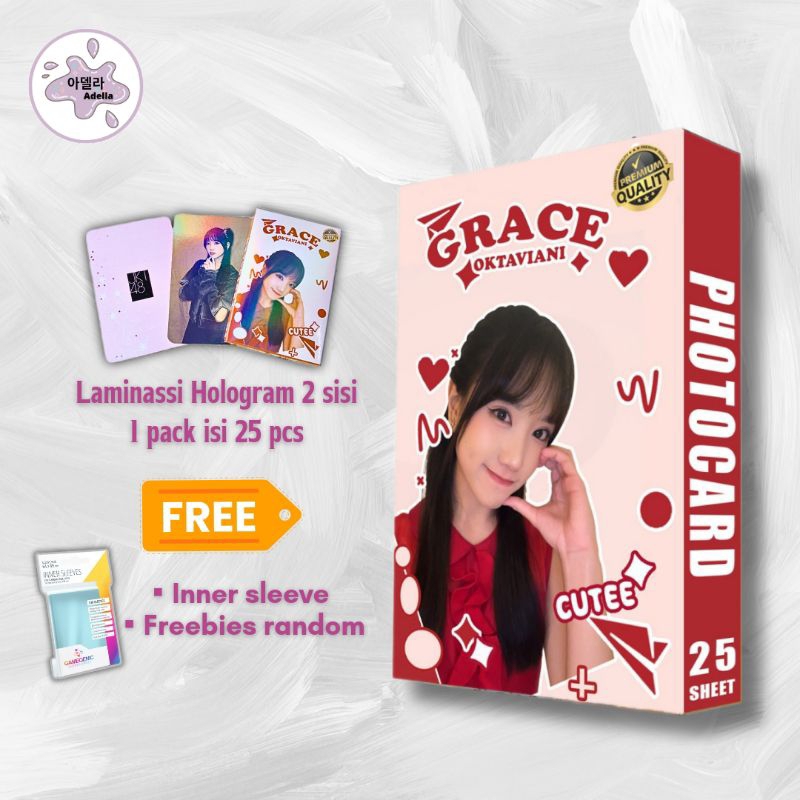 Jual Photocard Jkt48 Grace Hologram - 2 sisi - 1Pack isi 25Pcs | Shopee Indonesia