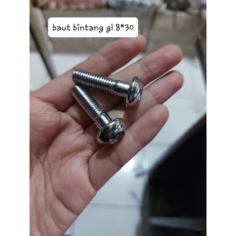 Jual BAUT BINTANG GL CHROME 8 x 30 ISI 3PC | Shopee Indonesia