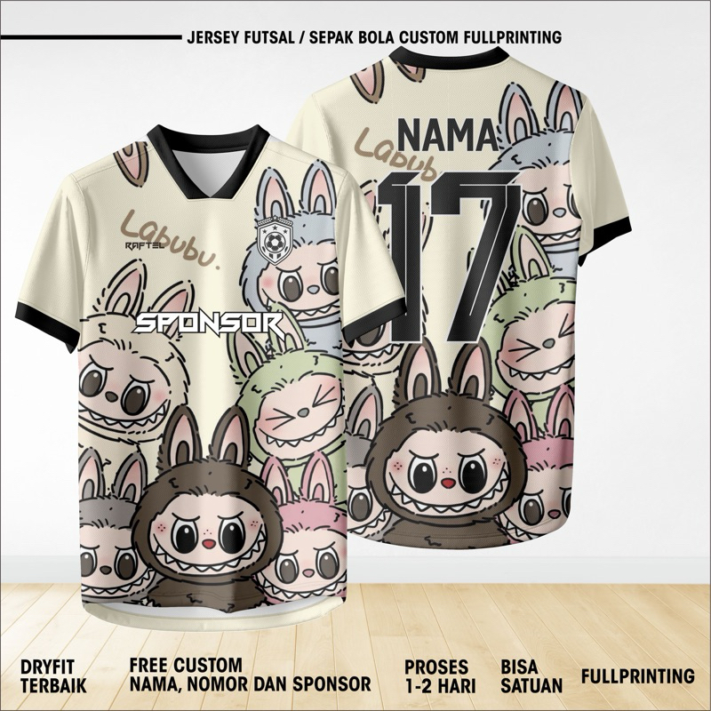 Jual jersey futsal / sepak bola custom Labubu Fullprinting | Shopee ...