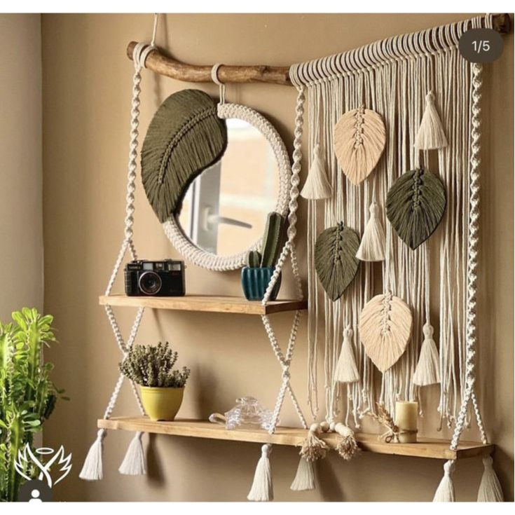 Jual MACRAME HIASAN GANTUNG DAN CERMIN AESTHETIC HIASAN DINDING ...
