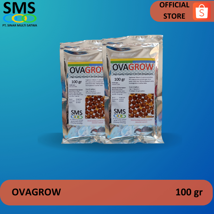 Jual Vitamin E Ovagrow 100 gr Suplemen ikan dan udang/PENYUBUR TELUR ...