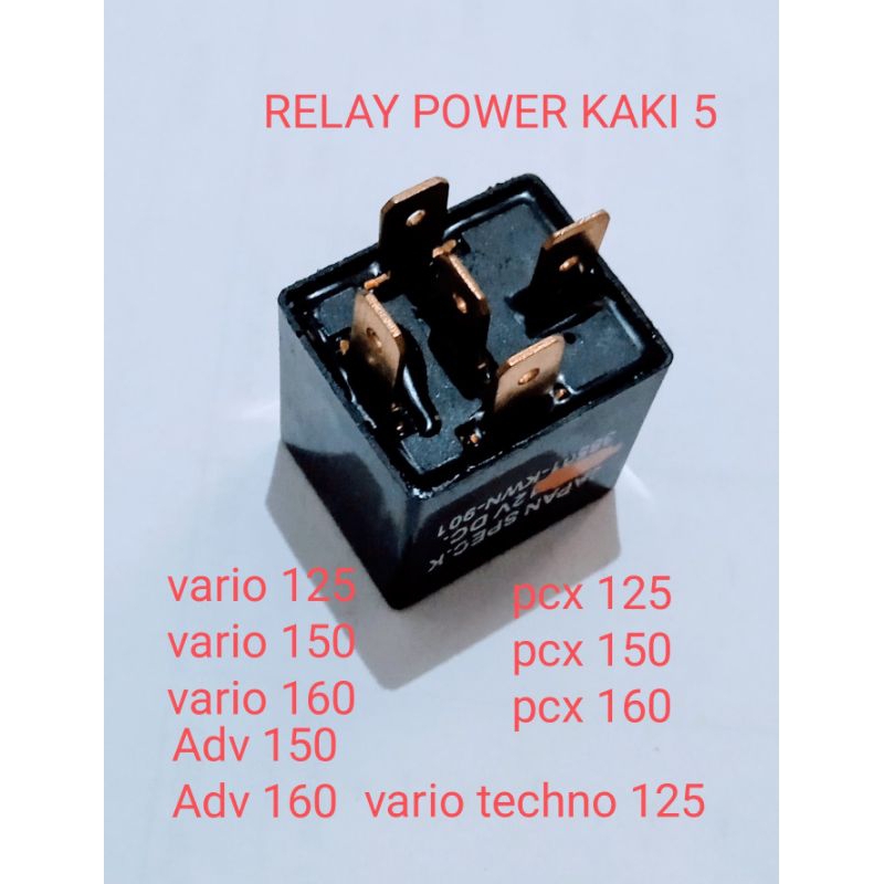 Jual Relay pengisian relay comp power relay kaki 5 honda vario techno ...