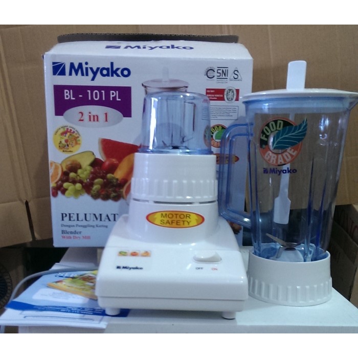 Jual Miyako Blender 2 Tabung Plastik 1 Liter BL 101 PL / Blender Miyako ...