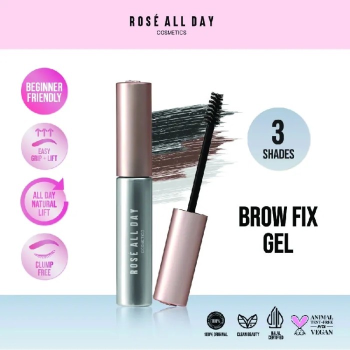 Jual Rose All Day Brow Fix Gel 3gr Eyebrow Maskara Alis Penahan Alis ...