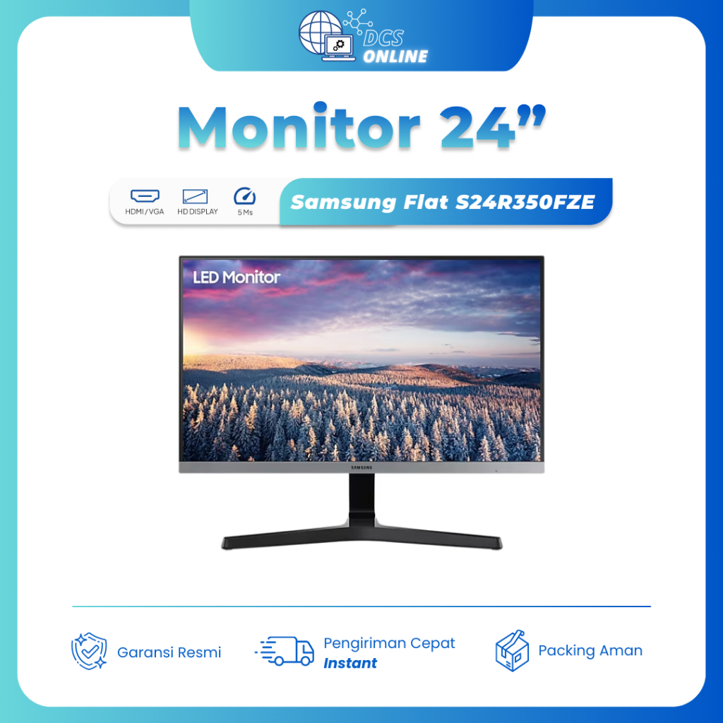 Jual LED MONITOR SAMSUNG LS24R350 24" INCH IPS FHD Bezel-Less 75Hz HDMI ...