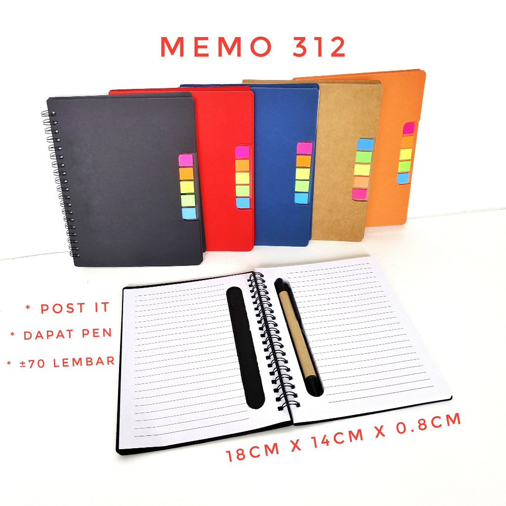 Jual Buku Memo 312 sticky Note, Buku Tulis, Buku Catatan Bisa custom ...