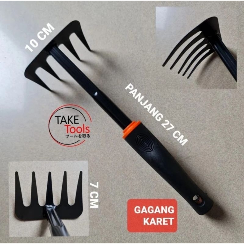 Jual Garukan Tanah / Garukan Taman Jumbo Gagang Karet. Panjang 27 CM ...