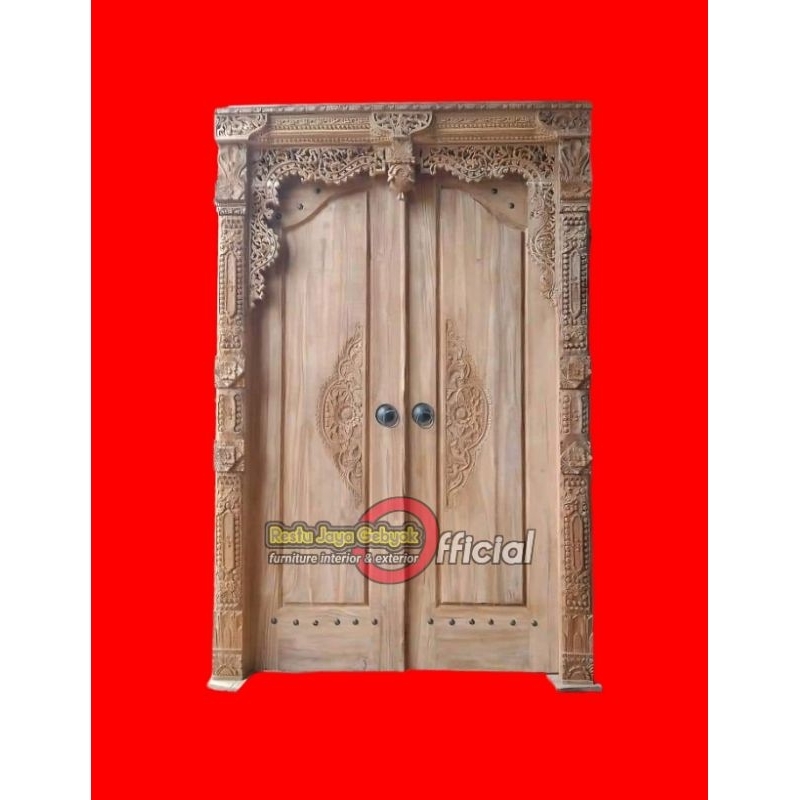 Jual Pintu gebyok pintu ukir pintu minimalis jati | Shopee Indonesia