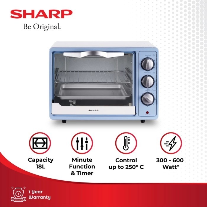 Jual SHARP Electric Oven Listrik 18L EO-18BL - GARANSI RESMI | Shopee Indonesia