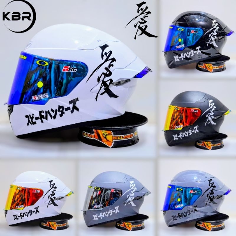 Jual Helm full face TT COURSE | TTC Kbr White paket ganteng Kenji ...