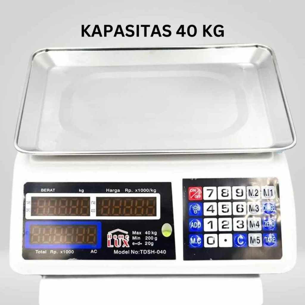 Jual BEST QUALITY!!! Timbangan Digital 40kg HOMELUX Kapasitas Besar ...