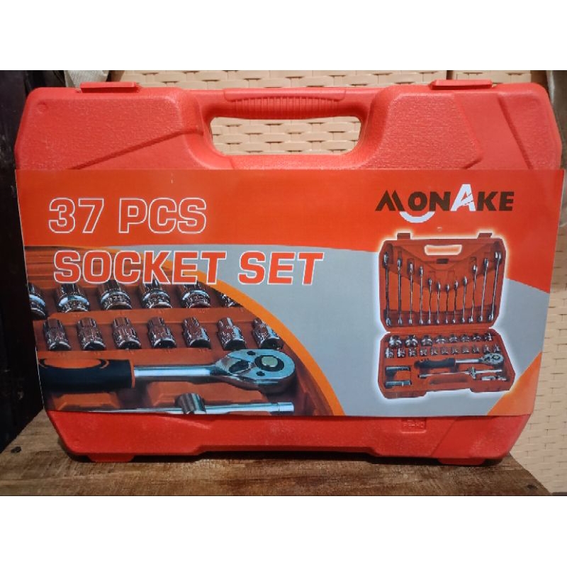 Jual MONAKE KONCI SOCKET SET 37pcs 1/2 and 1/4 inch set lengkap ...