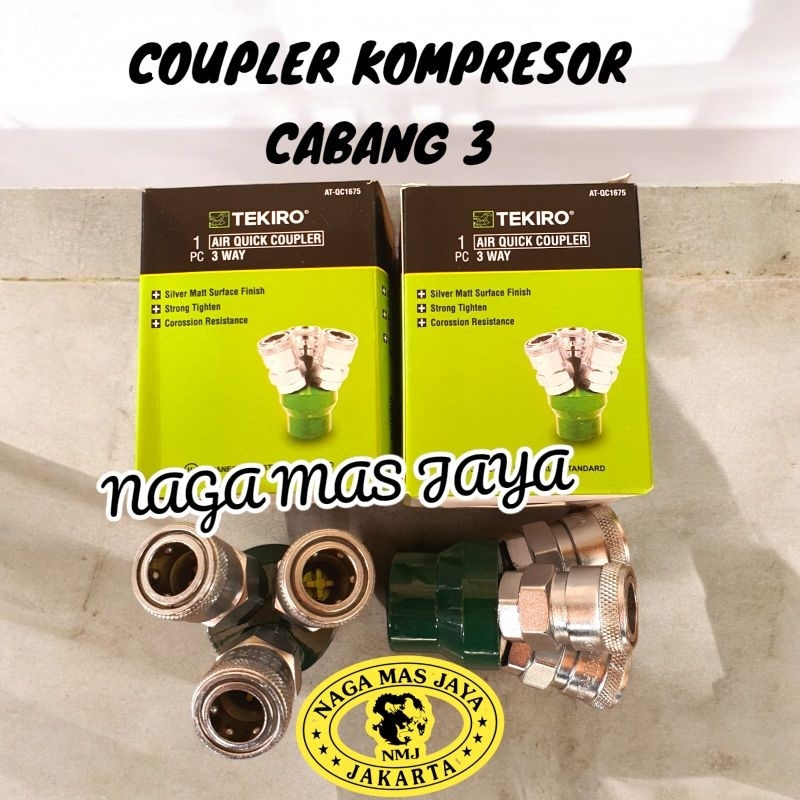 Jual TEKIRO QUICK COUPLER ANGIN CABANG 3 / KOPLER COUPLER CABANG 3 WAY ...