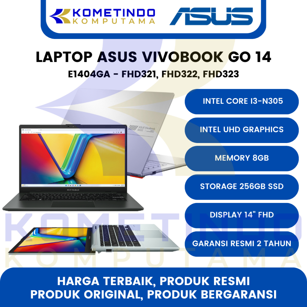 Jual Laptop ASUS Vivobook Go 14 E1404GA Intel Core i3-N305 Intel UHD ...