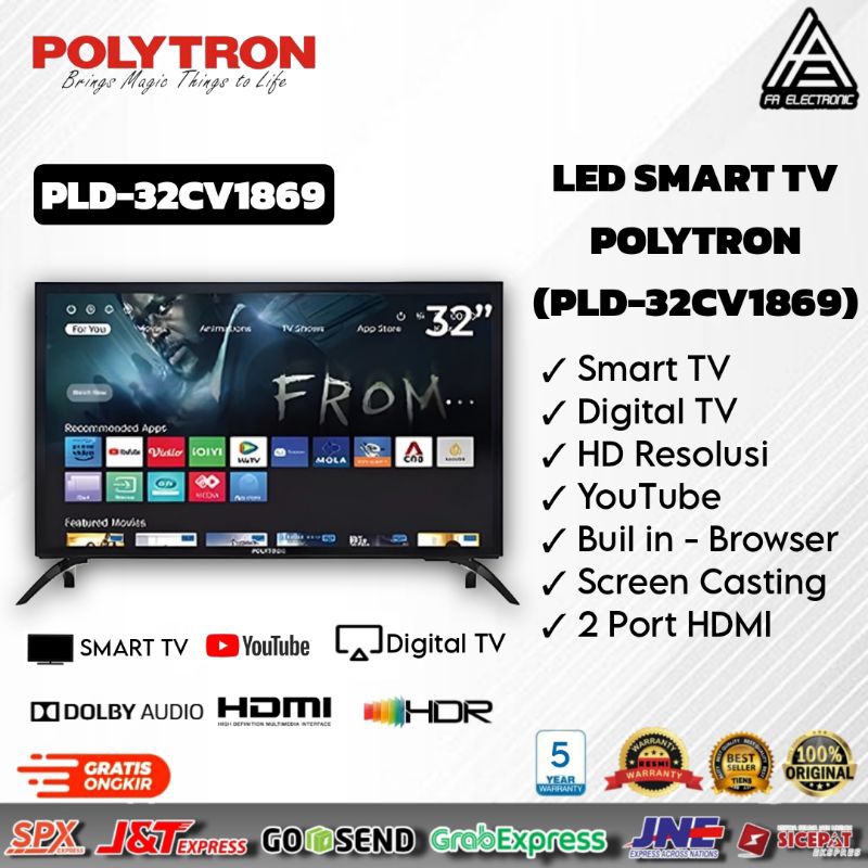 Jual POLYTRON Smart TV 32 Inchi PLD-32CV1869 | Shopee Indonesia