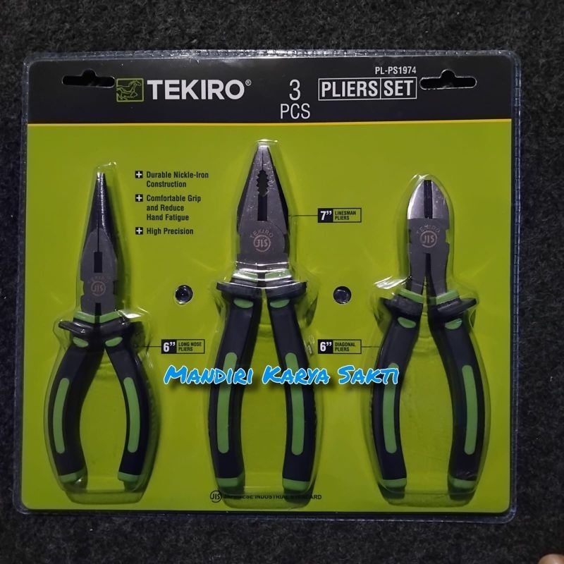 Jual Tekiro | Tang Kombinasi 7" | Tang Potong 6" | Tang Lancip 6 ...