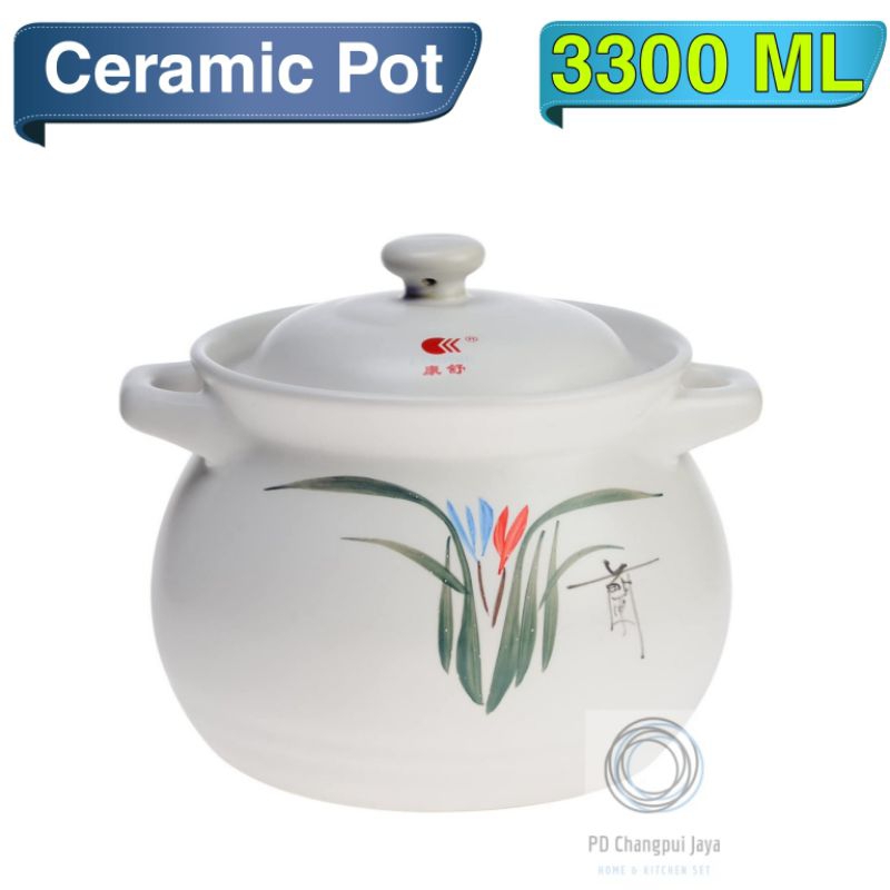 Jual Panci keramik masak obat herbal 3300 ml sapo ceramic pot medicine healthy cina kuno premium ...