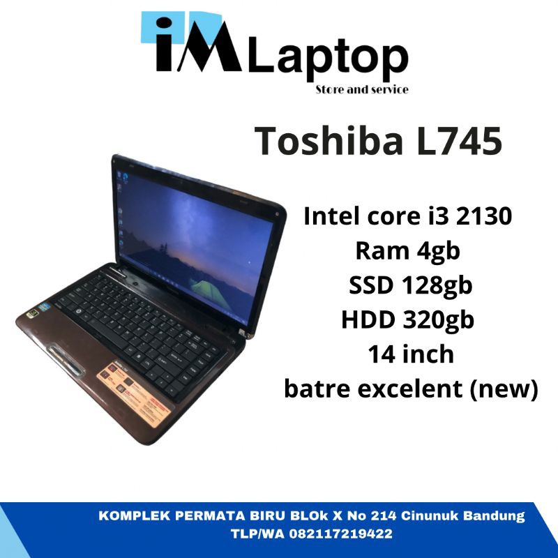 Jual Laptop Toshiba L745 Dual Penyimpanan Hdd dan SSD | Shopee Indonesia