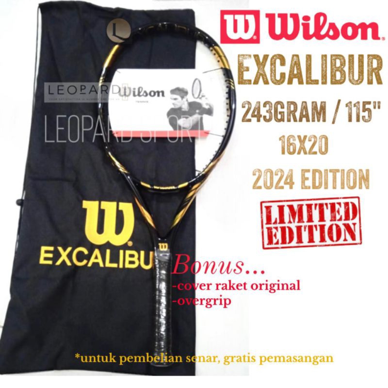 Jual Raket Tenis Wilson Excalibur BLX II 243g 115" / Tennis Racket | Shopee Indonesia