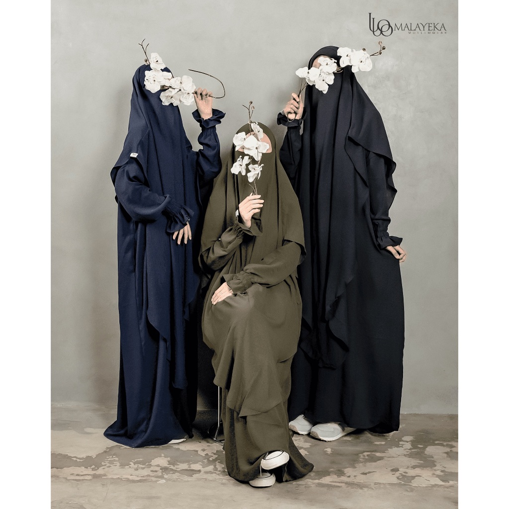 Jual Hilya Set Abaya and French Khimar by Malayeka Moslemwear | Shopee ...