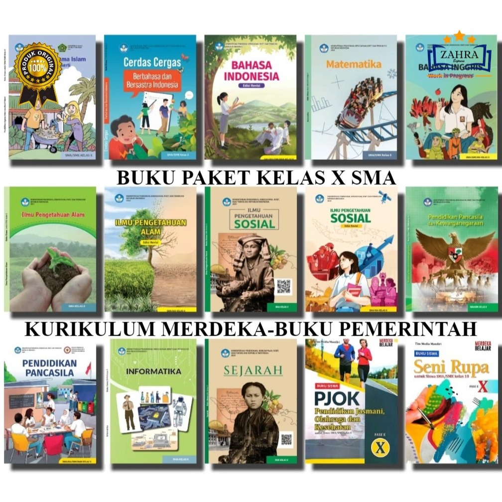 Jual [HET10] BUKU PAKET KELAS 10 SMA/MA/SMK KURIKULUM MERDEKA KEMENDIKBUD, BUKU WAJIB PEMERINTAH ...