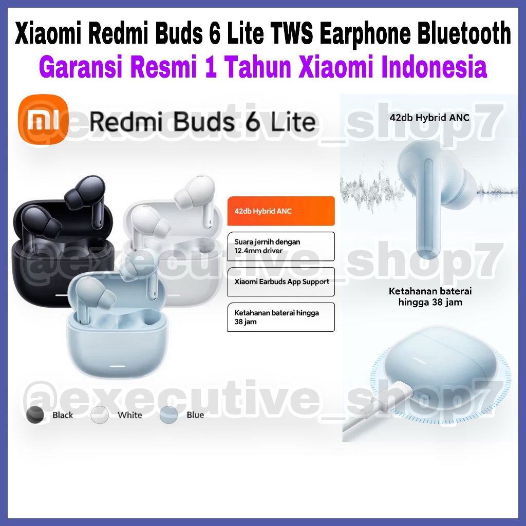 Jual Redmi Buds 6 Lite TWS Earphone Bluetooth - Garansi Resmi 1 Tahun ...