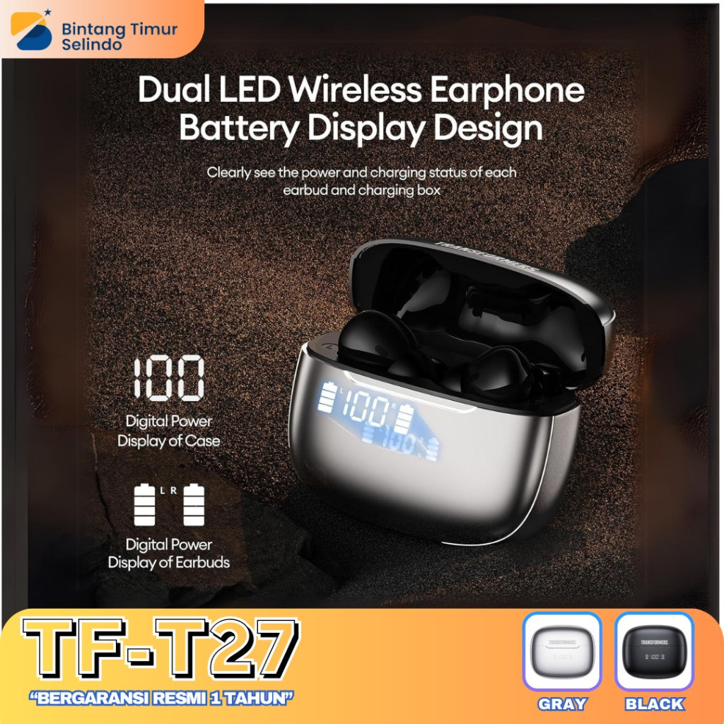 Jual TRANSFORMERS TF-T27 ANC Active Noise Cancellation Earphones ...