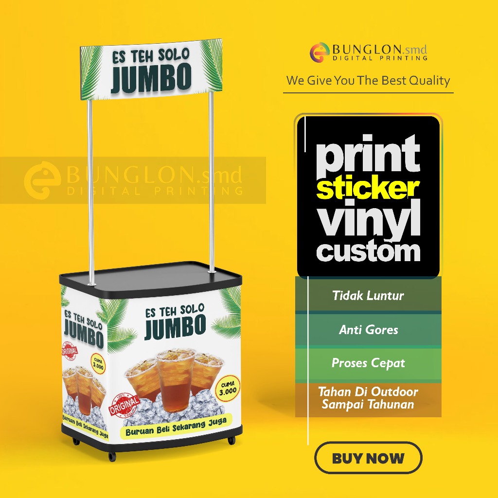 Jual CETAK STIKER MEJA BOTH ES TEH SOLO JUMBO MEJA JUALAN EVENT DESK ...