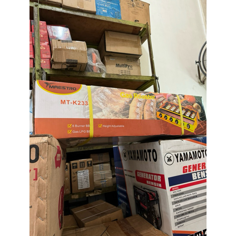 Jual Kompor Pemanggang Sosis / Gas Roaster 6 Tungku Maestro MT-K233 | Shopee Indonesia