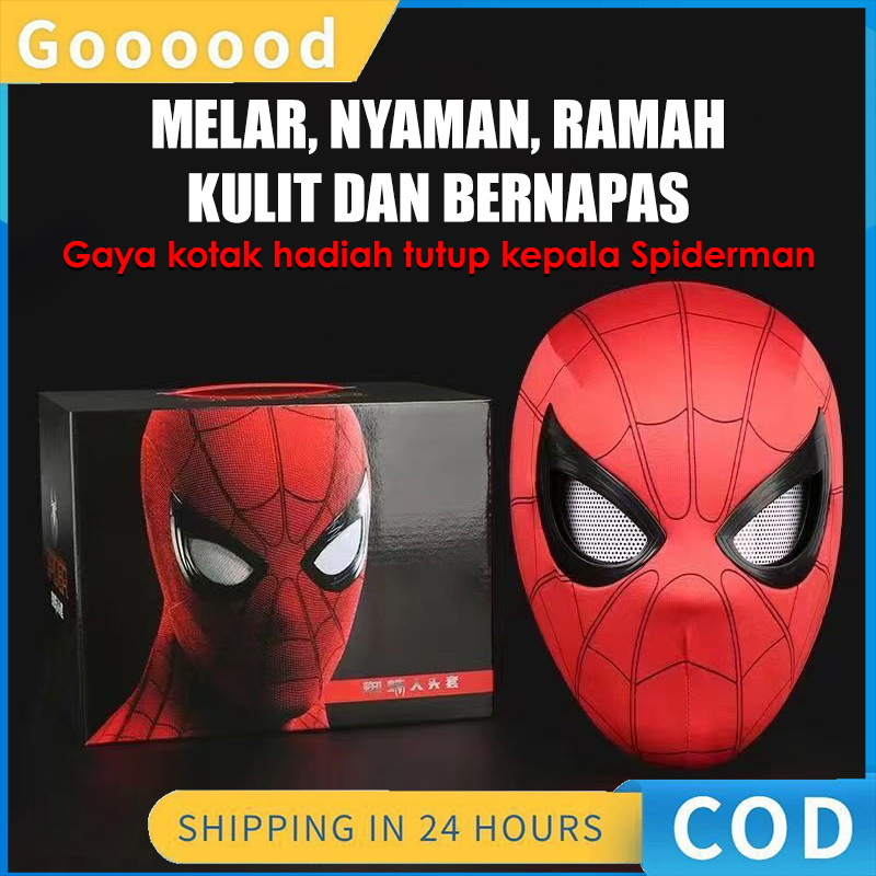 Jual (Kontrol Dagu Berkedip) Masker Spider-Man Tutup Kepala Pahlawan ...