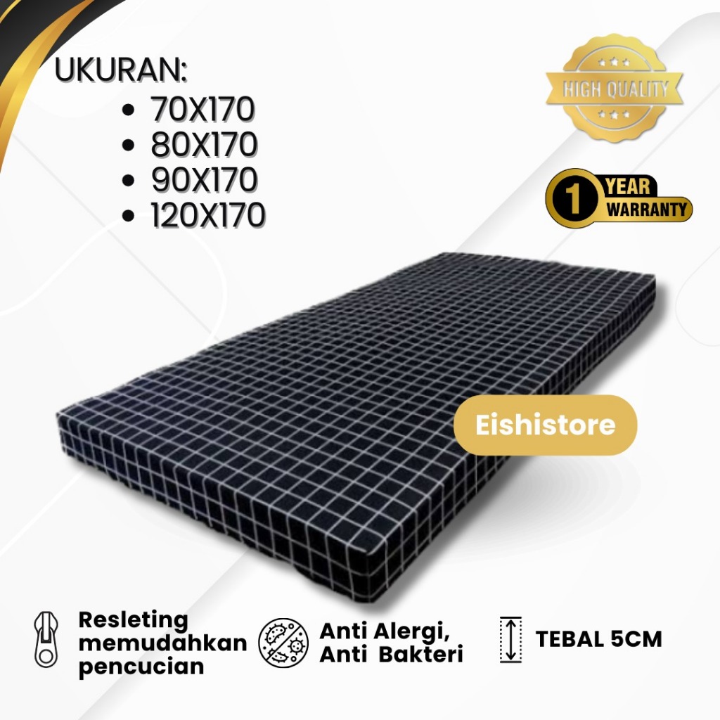 Jual KASUR LIPAT BUSA SPON DAKRON PREMIUM PANJANG 170 TEBAL 6 CM MOTIF ...