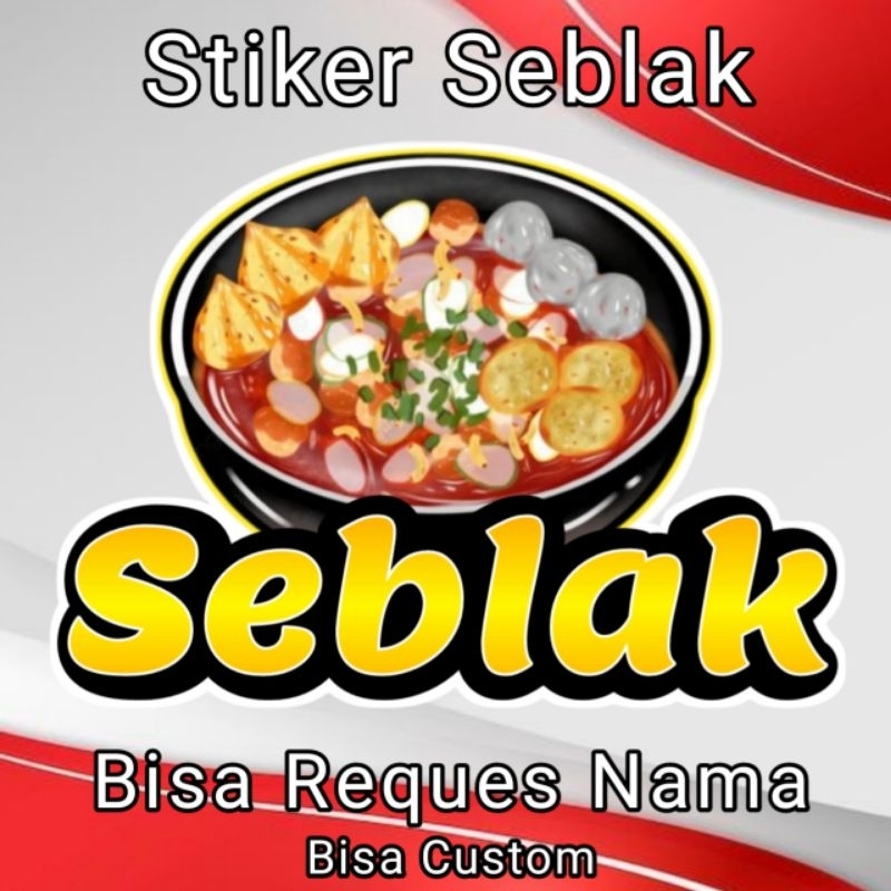 Jual Stiker Seblak | Stiker Aksesoris Gerobak Jualan | Shopee Indonesia