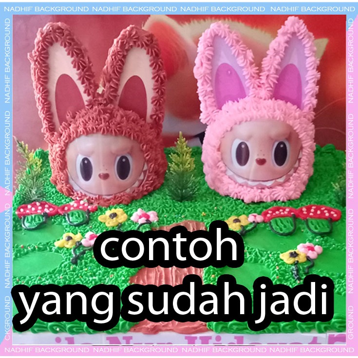Jual Topper Hiasan Kue Ulang Tahun Karakter TOPENG LABUBU Murah Harga ...