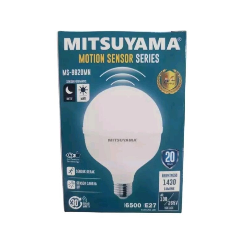 Jual Bohlam LED Sensor Gerak Mitsuyama - Lampu Motion Sensor Series MS-9820 | Shopee Indonesia